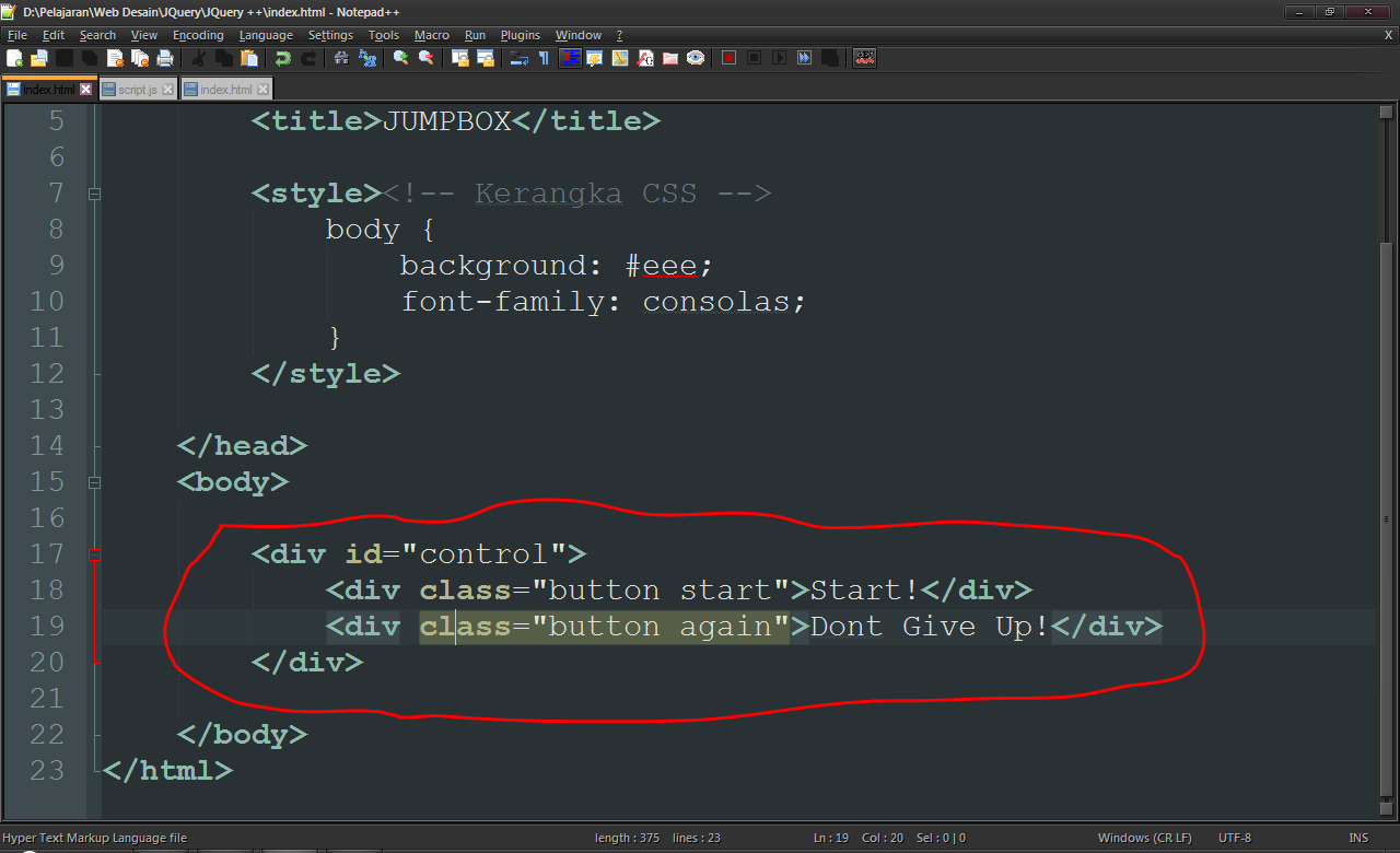 Tutorial Membuat Game Dari JQUERY Dengan Judul "JUMPBOX" - Pondok ...