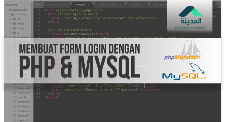 Tutorial Membuat Form Login Dengan Php Dan Mysql Pondok Informatika